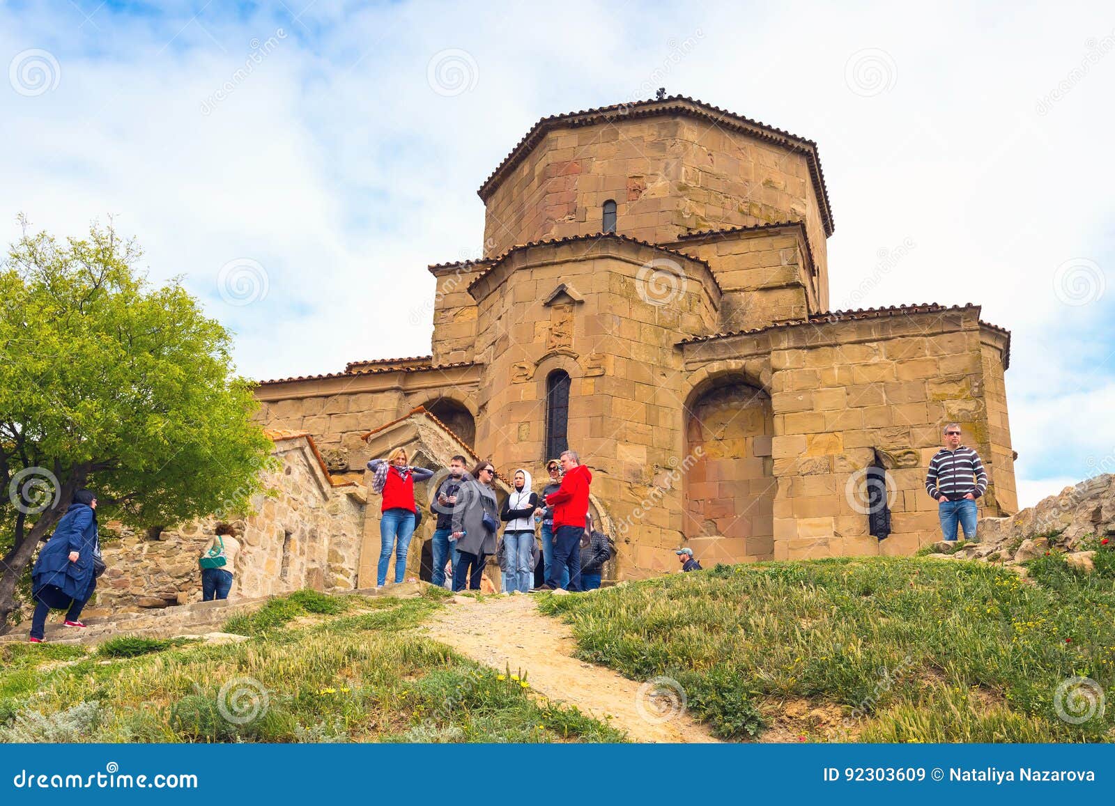 Jvari Orthodox Monastery Near Mtskheta, Eastern Georgia Editorial Stock ...