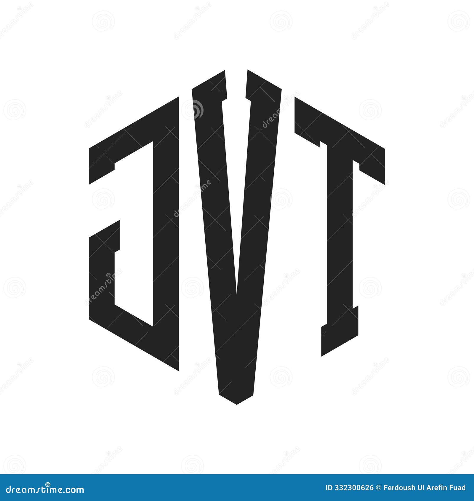 JVT Logo Design. Initial Letter JVT Monogram Logo Using Hexagon Shape ...
