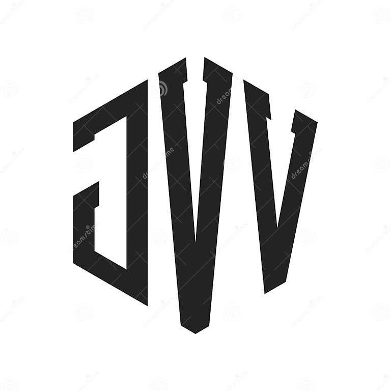 JVV Logo Design. Initial Letter JVV Monogram Logo Using Hexagon Shape ...