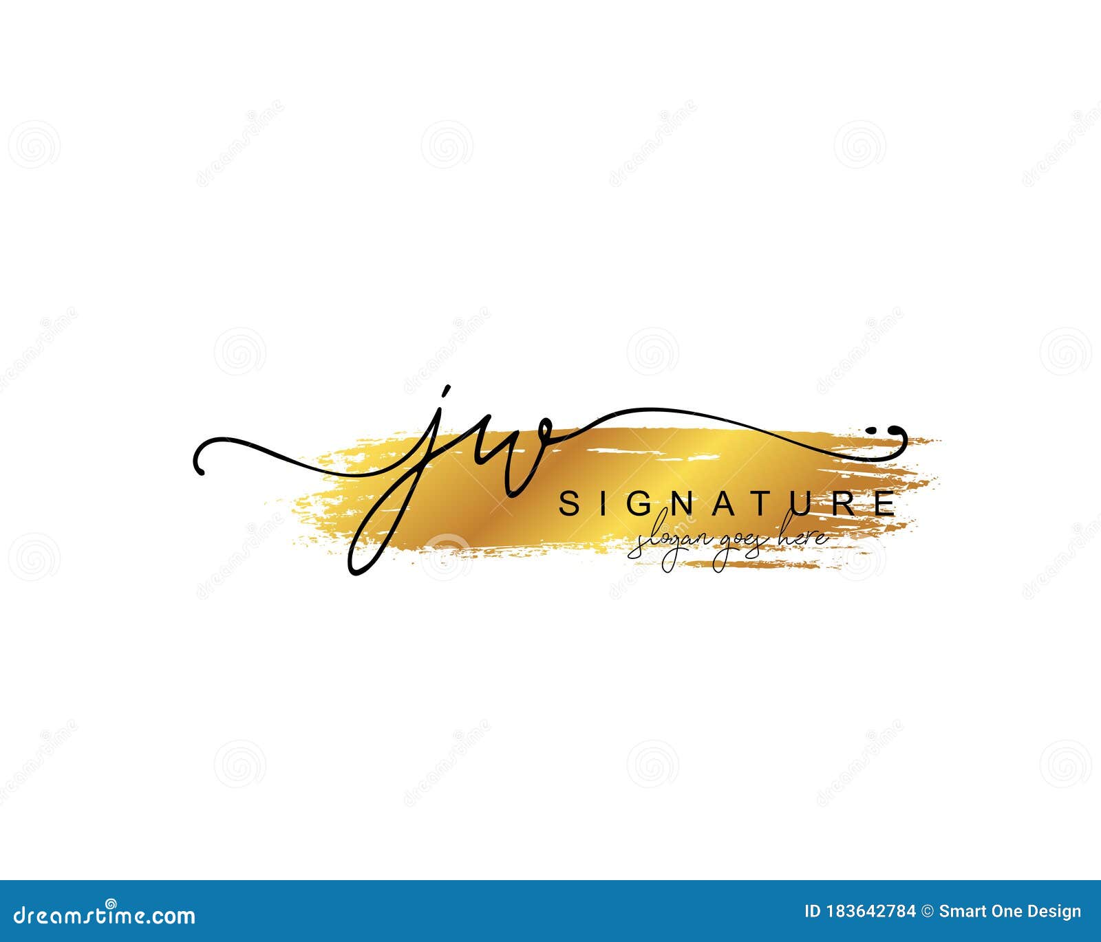 Initial JW Signature Logo Template Vector Stock Vector - Illustration ...