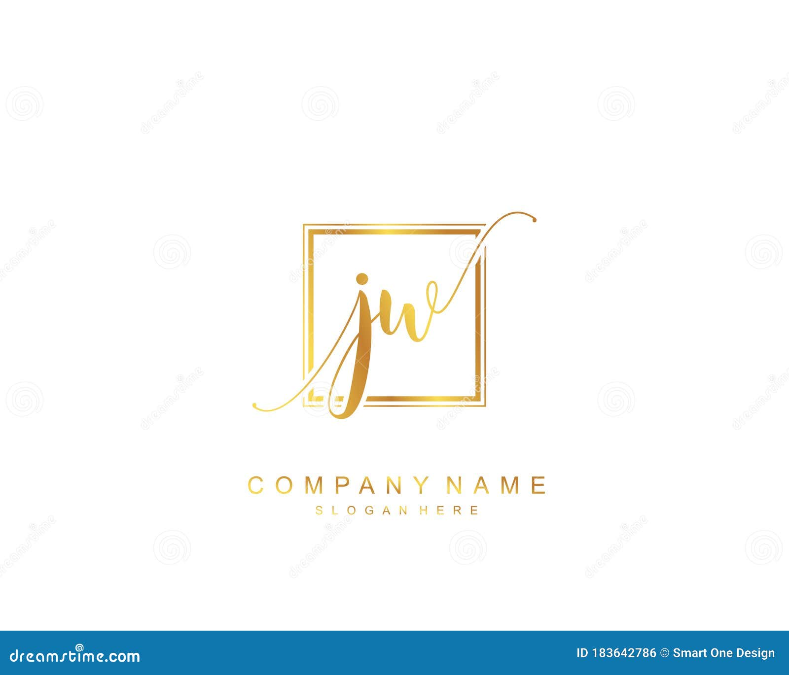 Initial JW Signature Logo Template Vector Stock Vector - Illustration ...