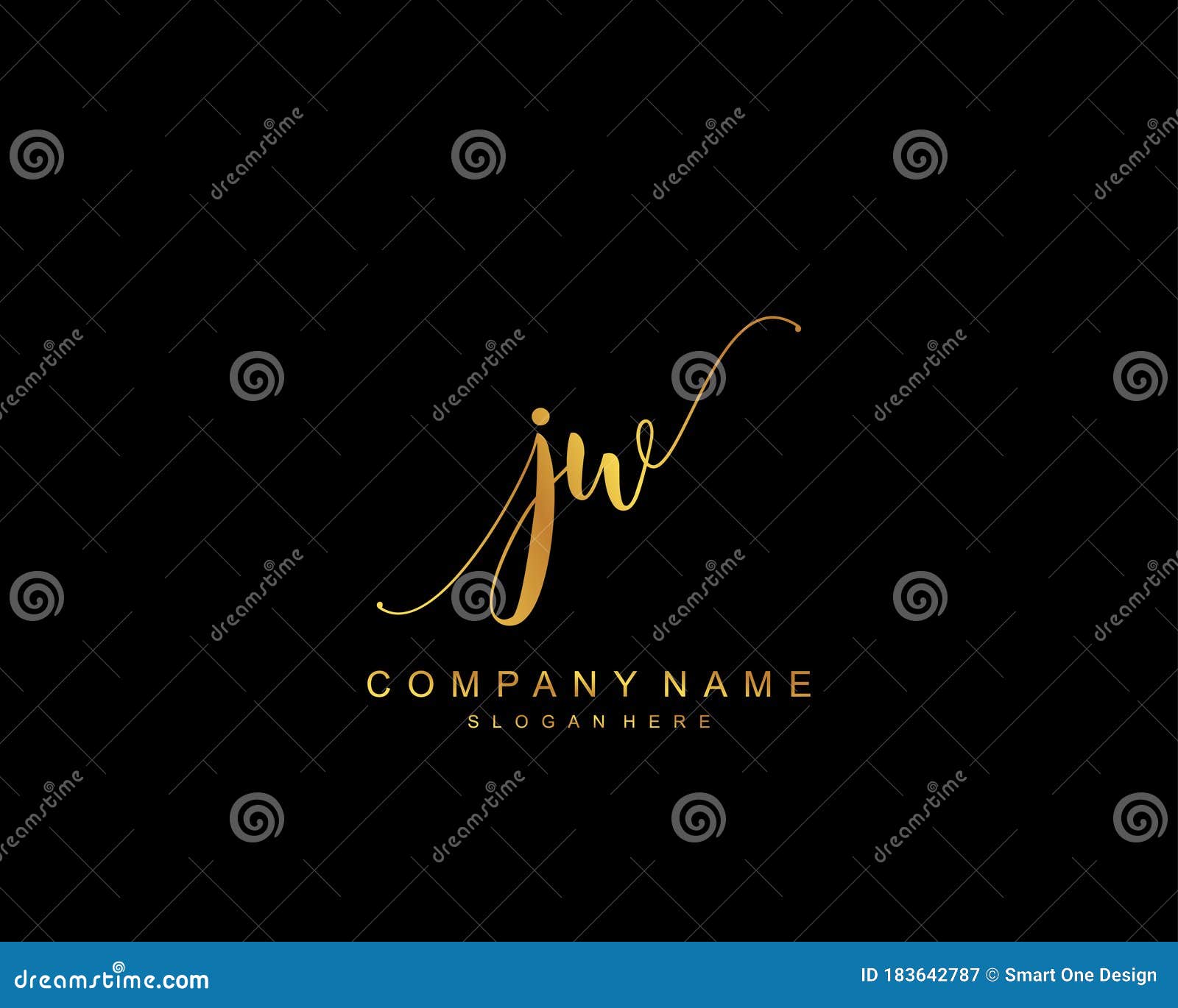 Initial JW Signature Logo Template Vector Stock Vector - Illustration ...