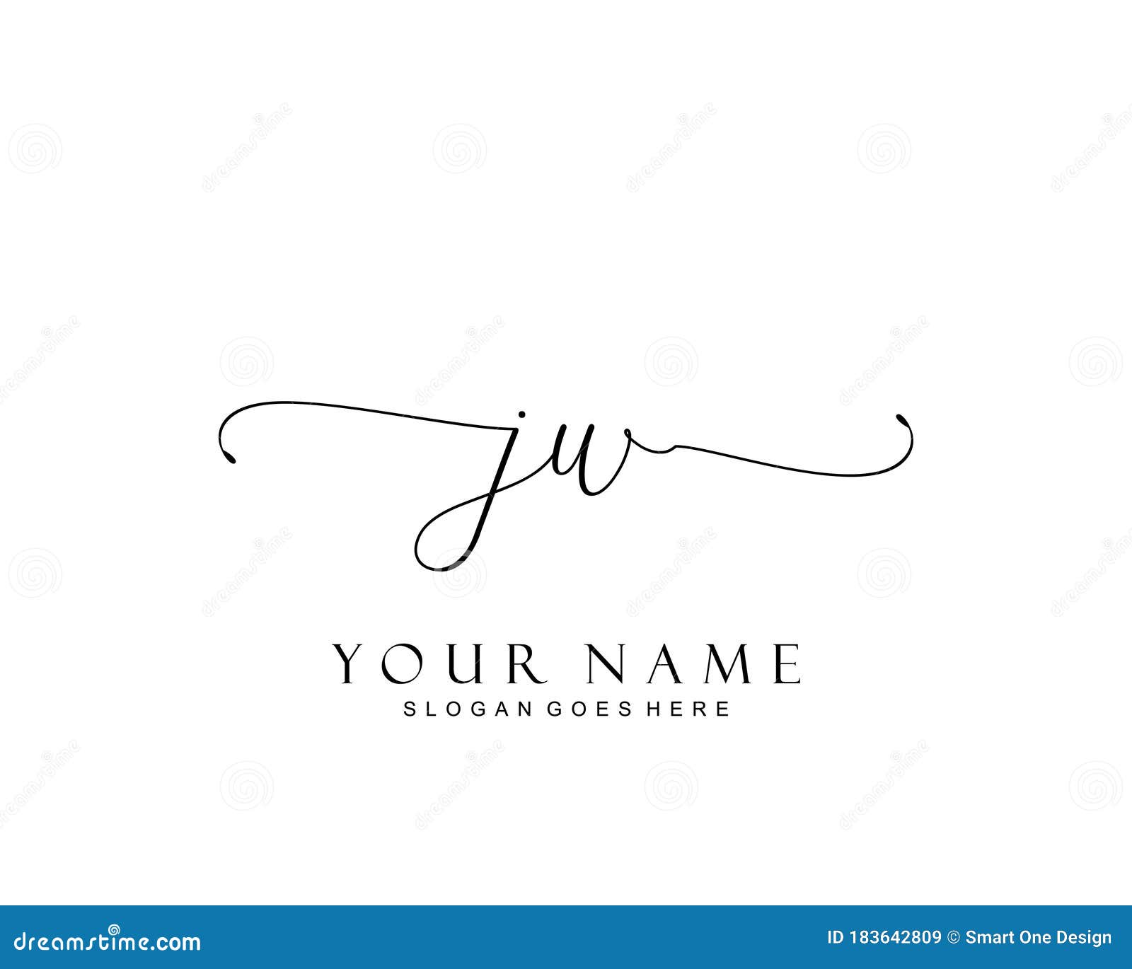 Initial JW Signature Logo Template Vector Stock Vector - Illustration ...