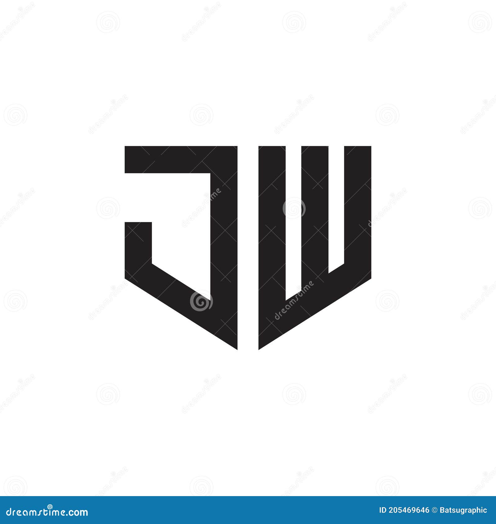 Jw Initial Letter Vector Logo Icon Stock Vector - Illustration of ...