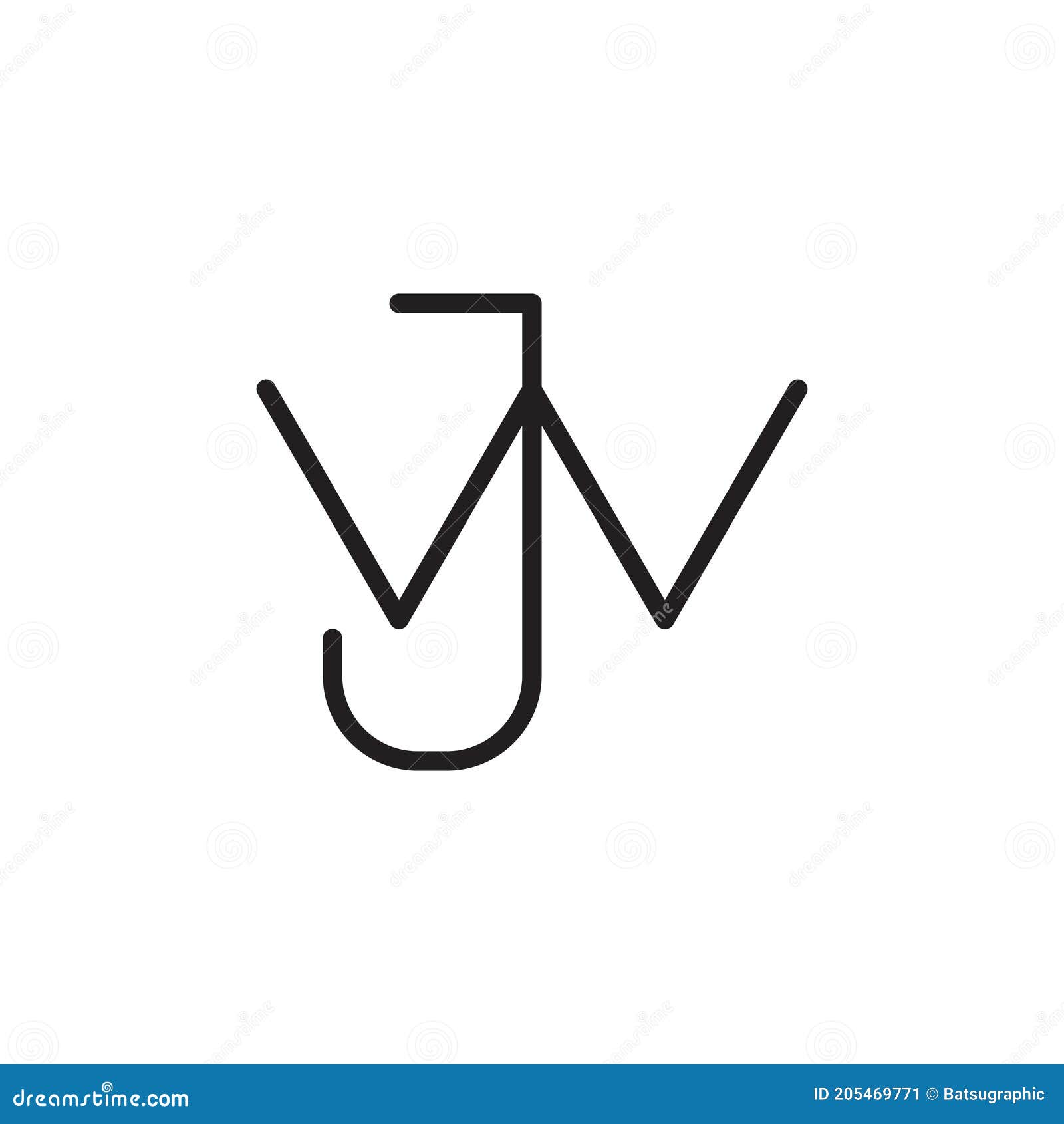 Jw Initial Letter Vector Logo Icon Stock Vector - Illustration of ...