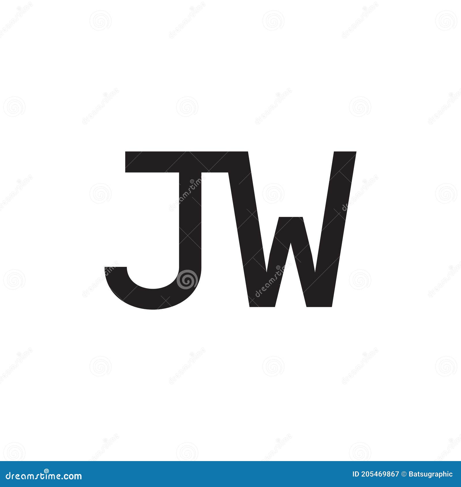 Jw Initial Letter Vector Logo Icon Stock Vector - Illustration of ...