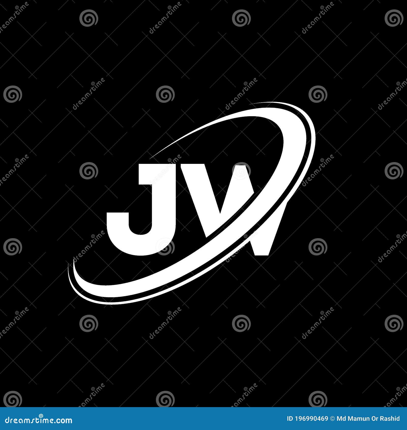 JW J W Letter Logo Design. Initial Letter JW Linked Circle Uppercase ...