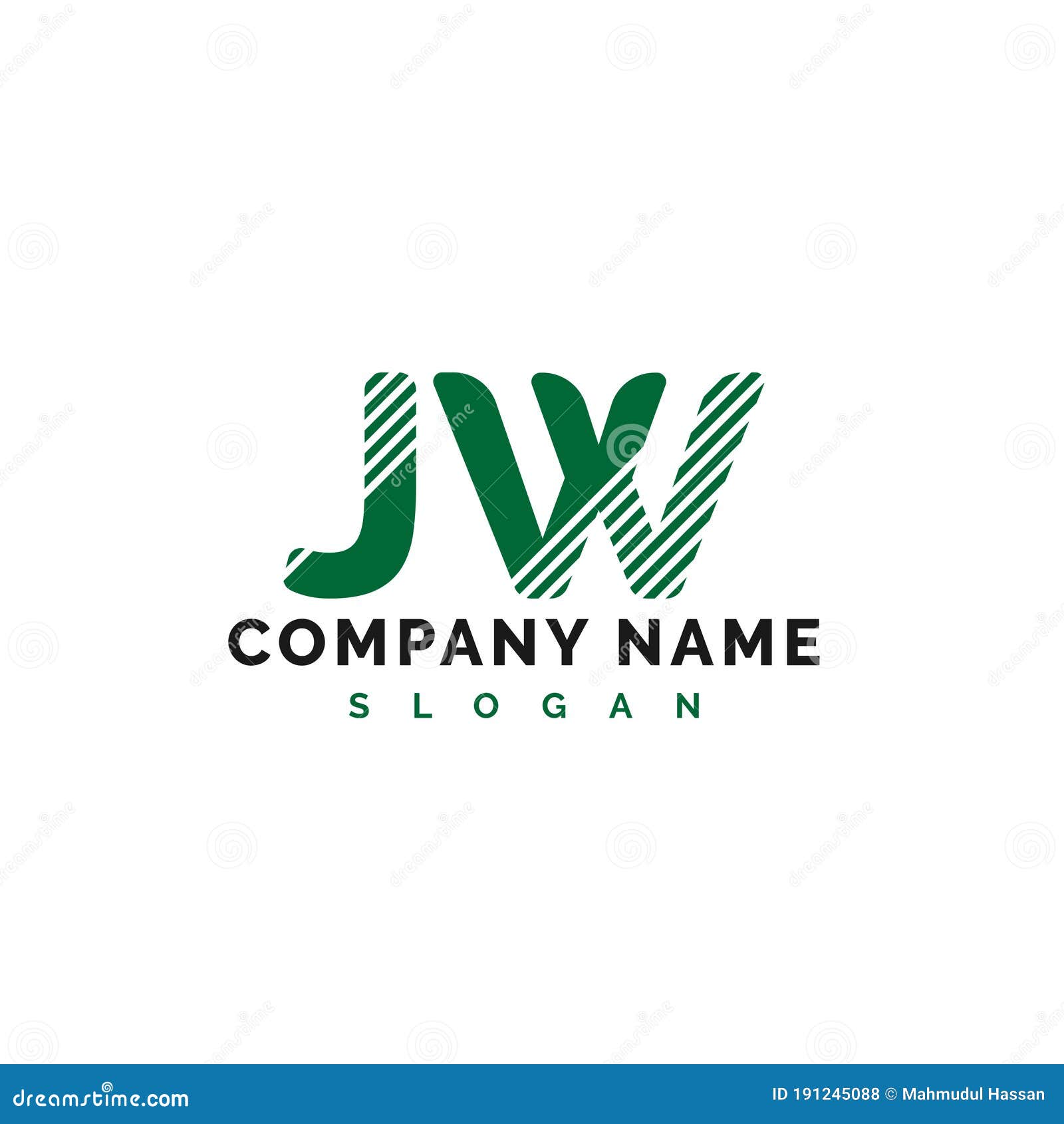 JW Letter Logo Design. JW Letter Logo Vector Illustration - Vector ...