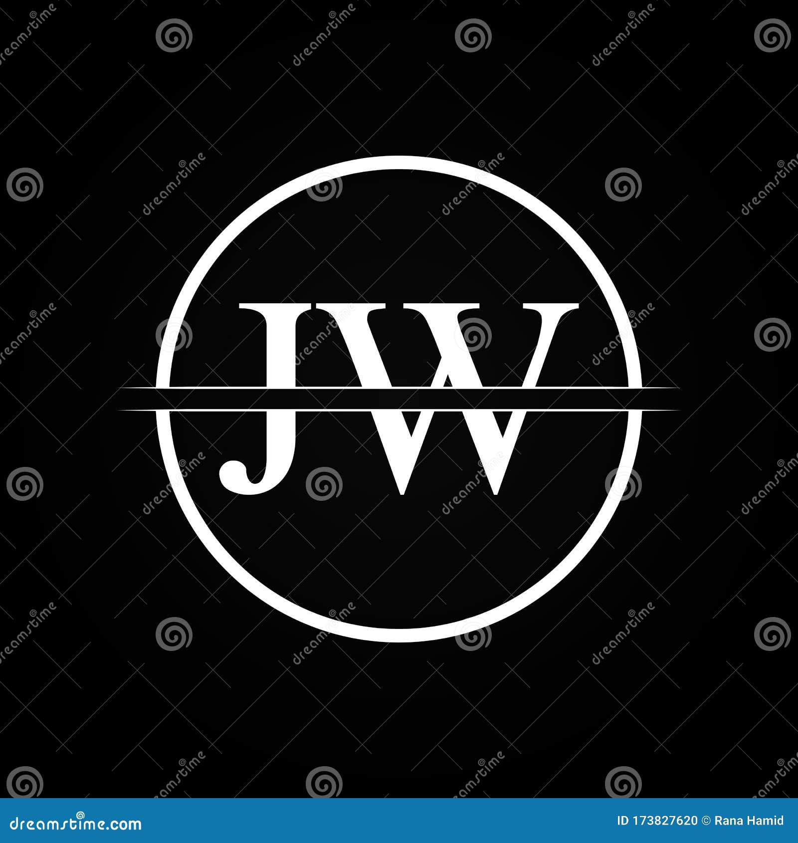 JW Letter Type Logo Design Vector Template. Abstract Letter JW Logo ...