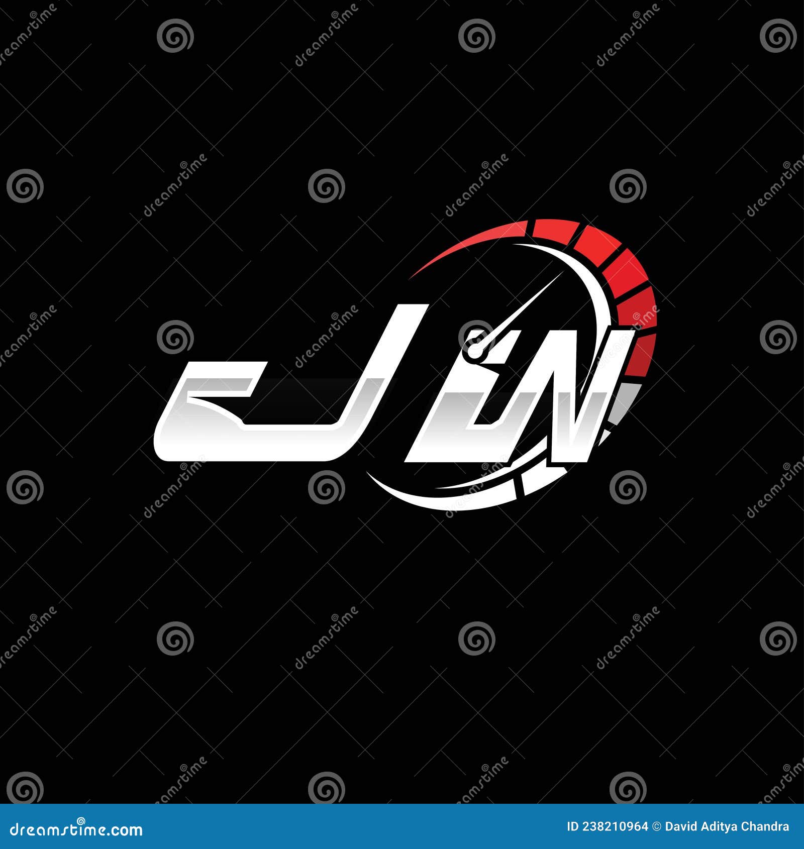JW Logo Letter Speed Meter Racing Style Stock Vector - Illustration of ...