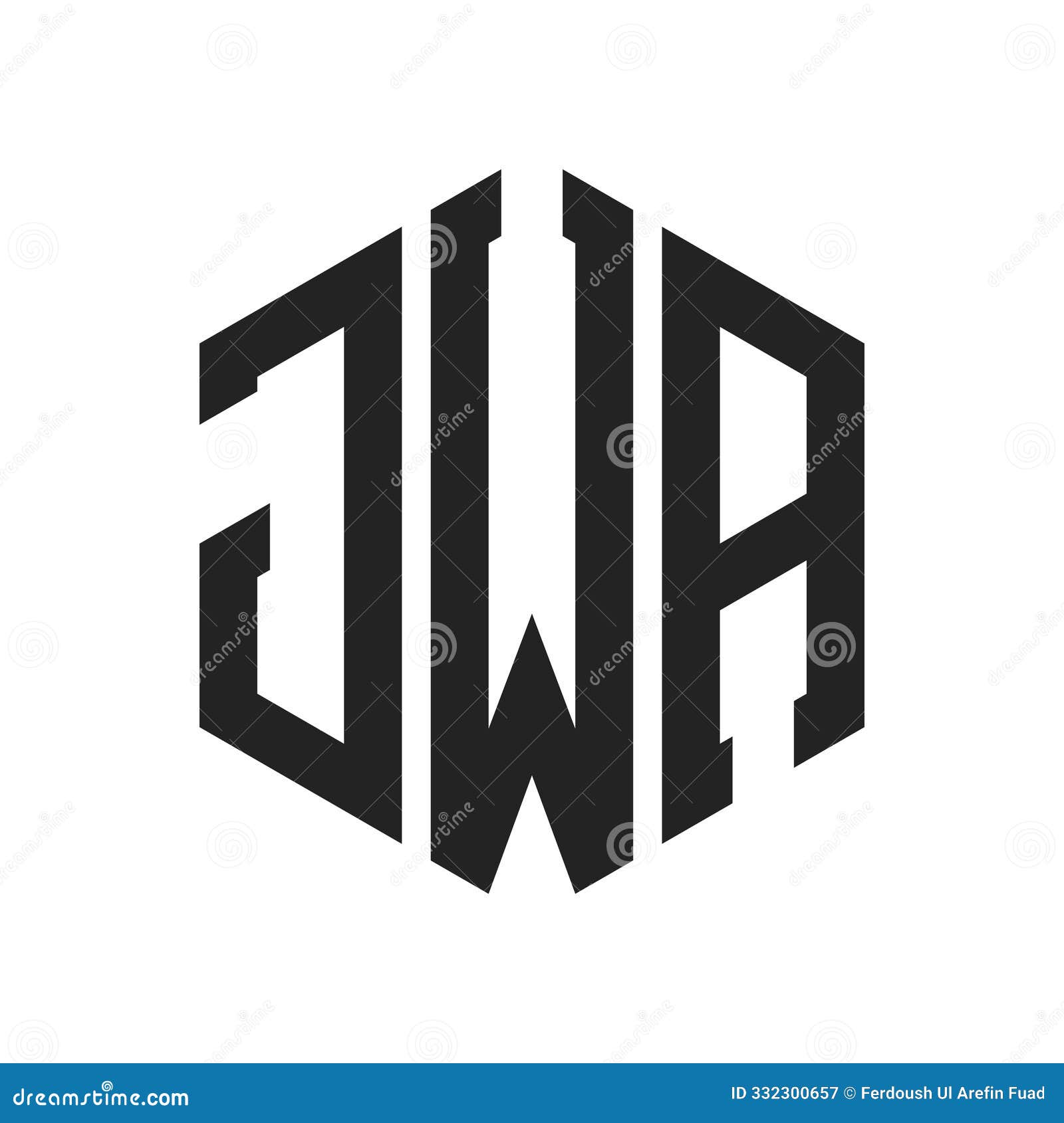 JWA Logo Design. Initial Letter JWA Monogram Logo Using Hexagon Shape ...