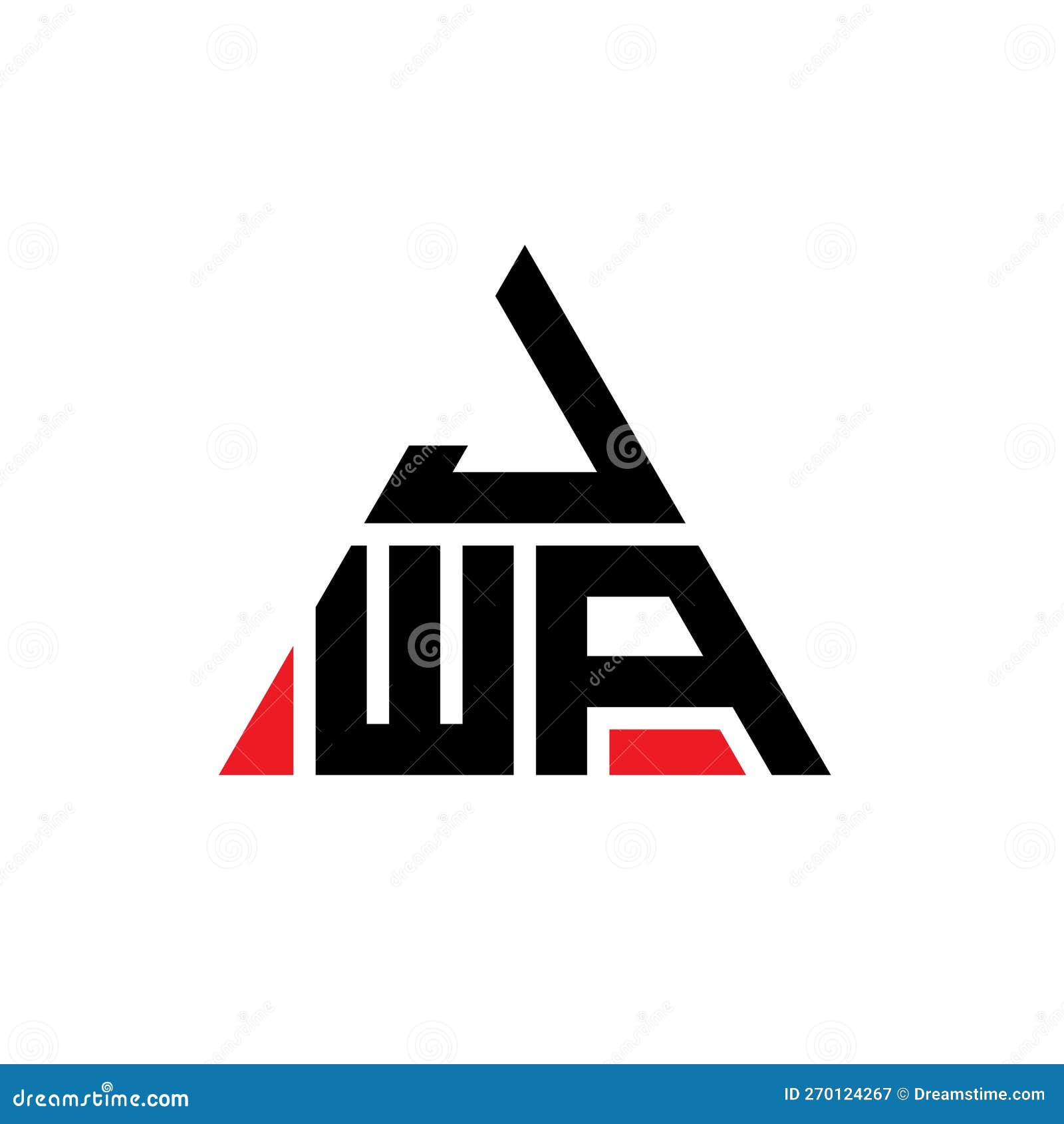 JWA Triangle Letter Logo Design with Triangle Shape. JWA Triangle Logo ...