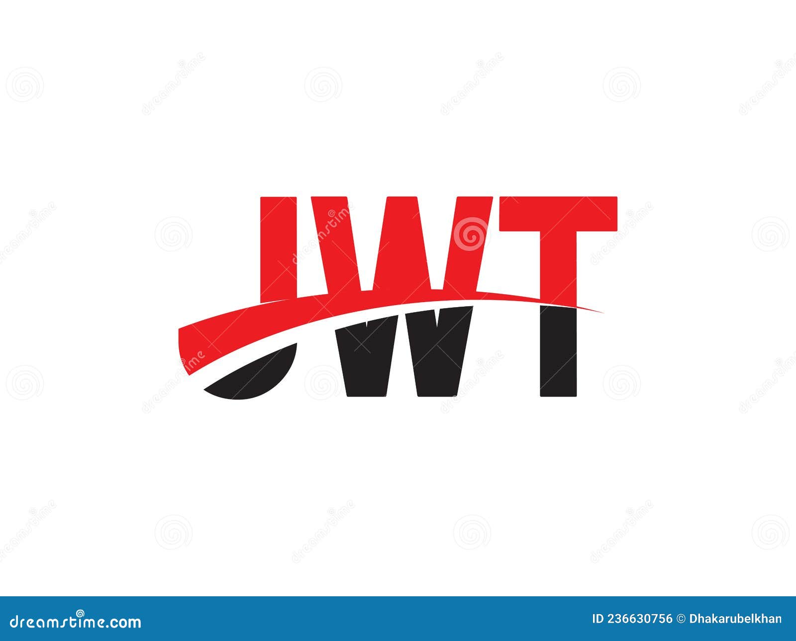JWT Letter Initial Logo Design Vector Illustration Stock Vector ...