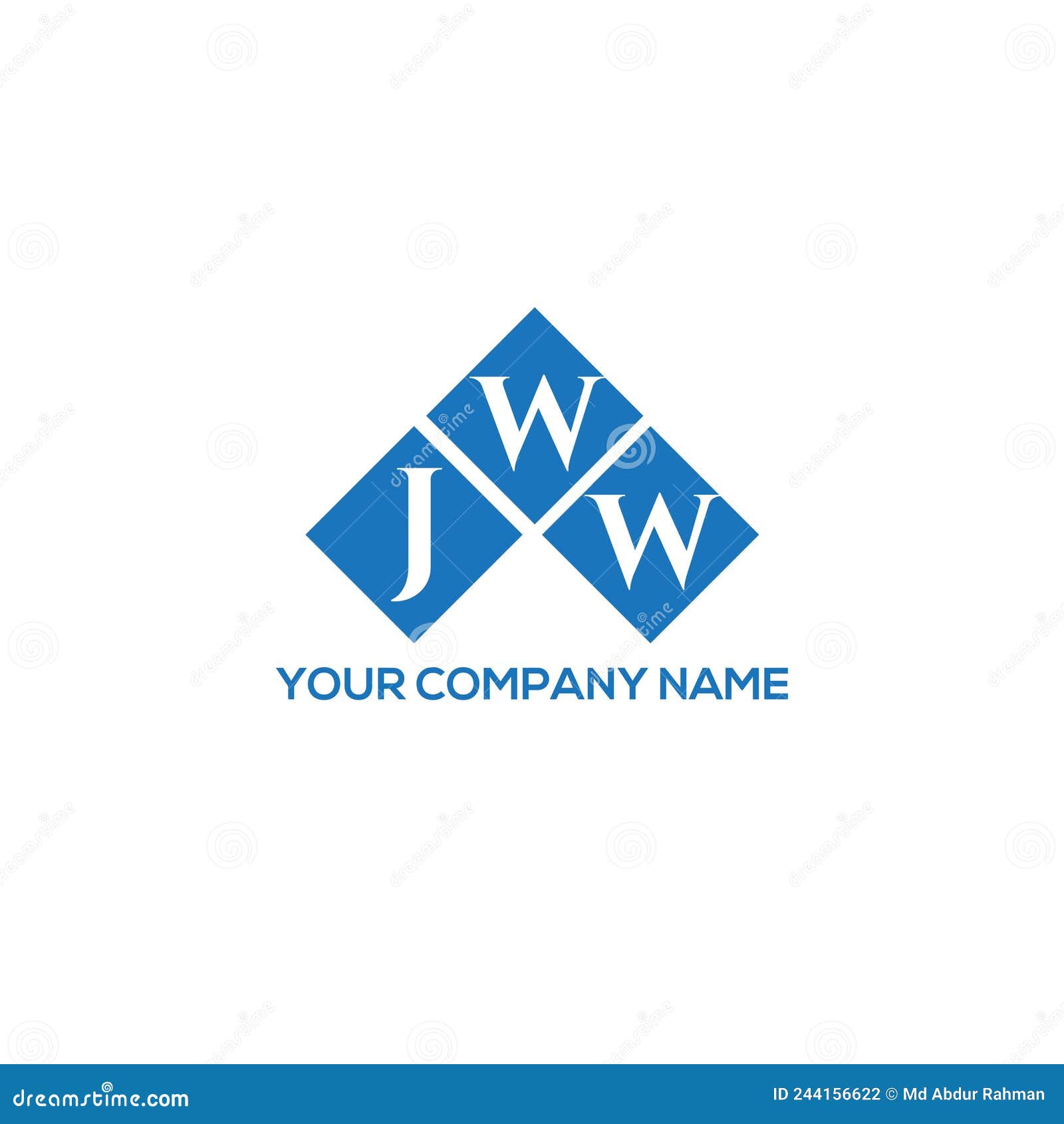 JWW Letter Logo Design on White Background. JWW Creative Initials ...