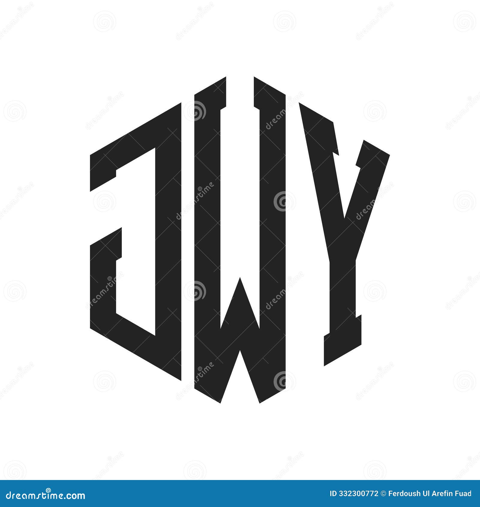 JWY Logo Design. Initial Letter JWY Monogram Logo Using Hexagon Shape ...