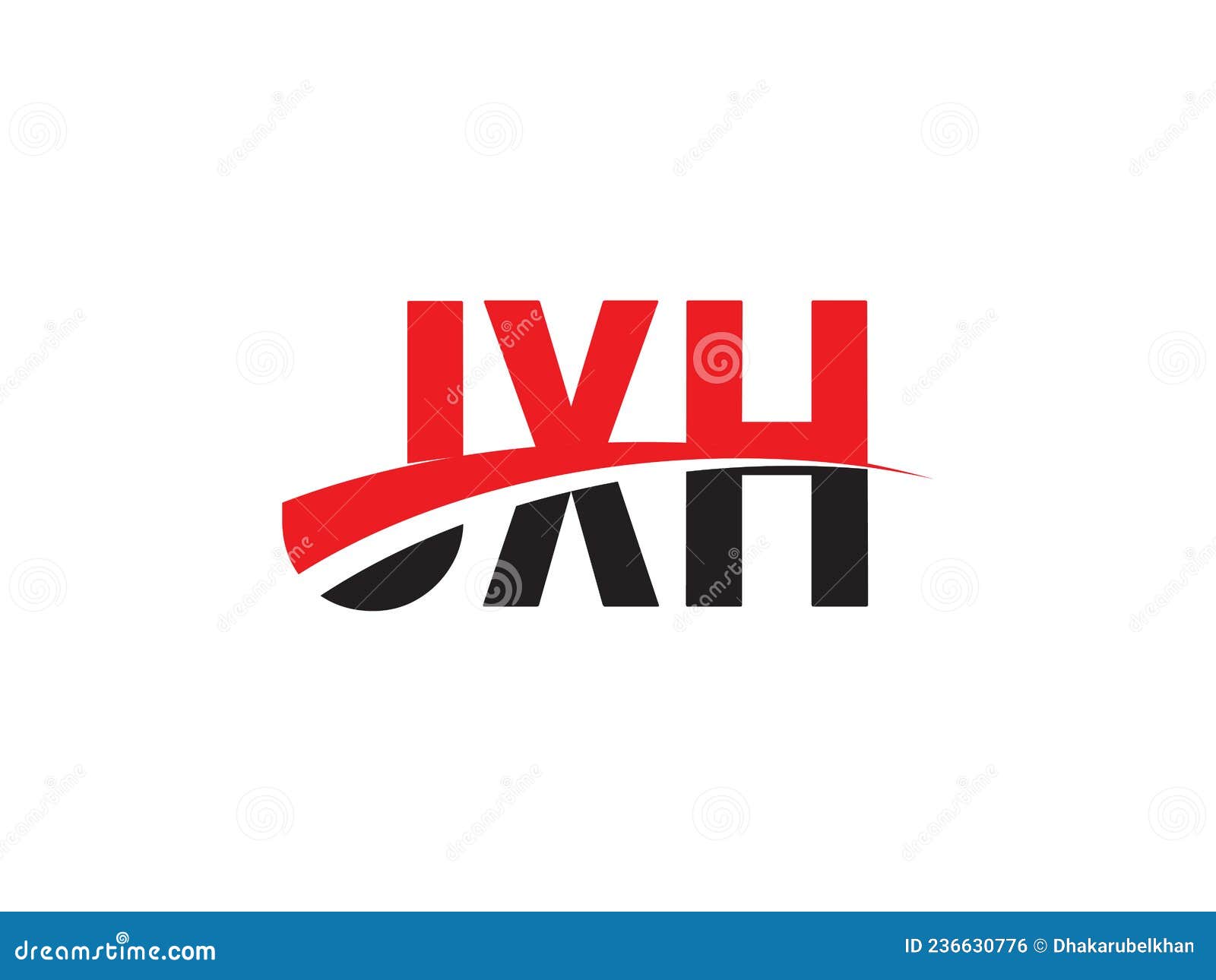 JXH Letter Initial Logo Design Vector Illustration Stock Vector ...