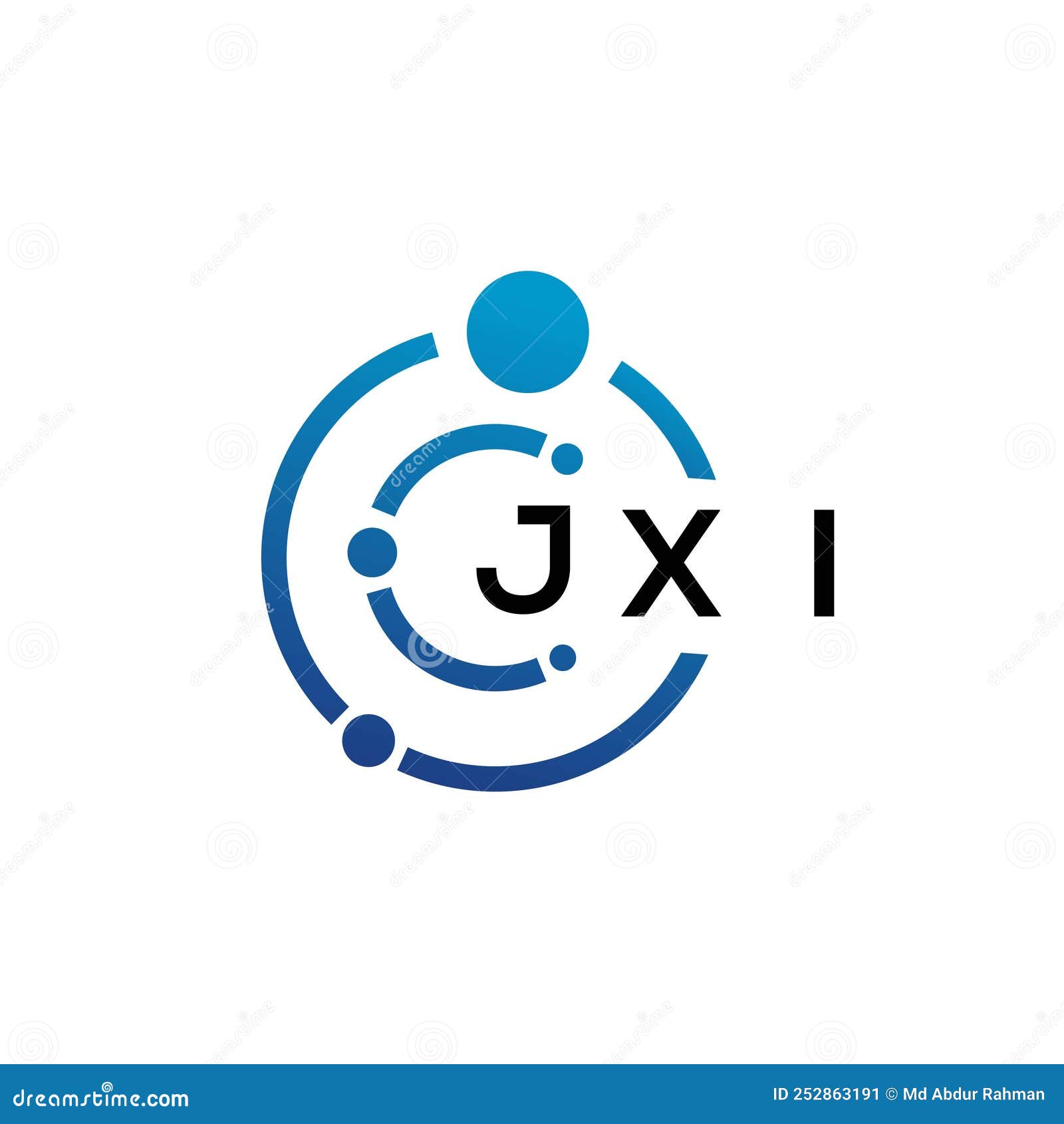 JXI Letter Technology Logo Design on White Background. JXI Creative ...
