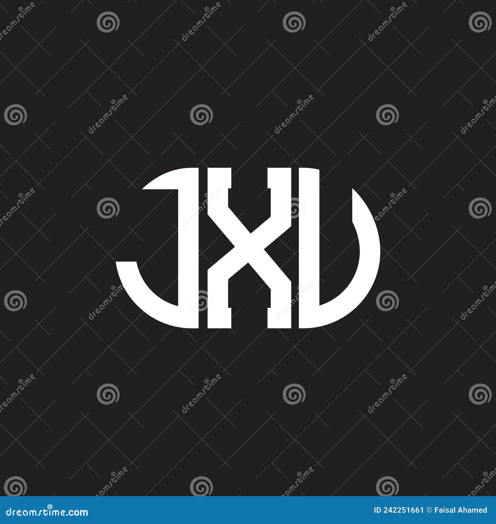 JXV Letter Logo Design on Black Background. JXV Creative Initials ...