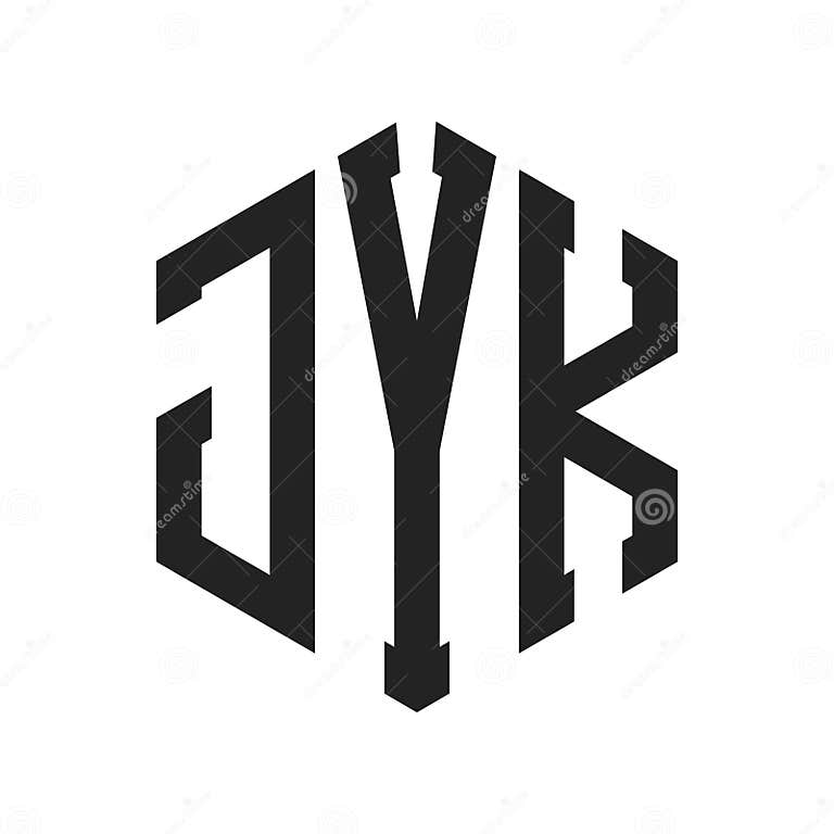 JYK Logo Design. Initial Letter JYK Monogram Logo Using Hexagon Shape Stock Illustration ...