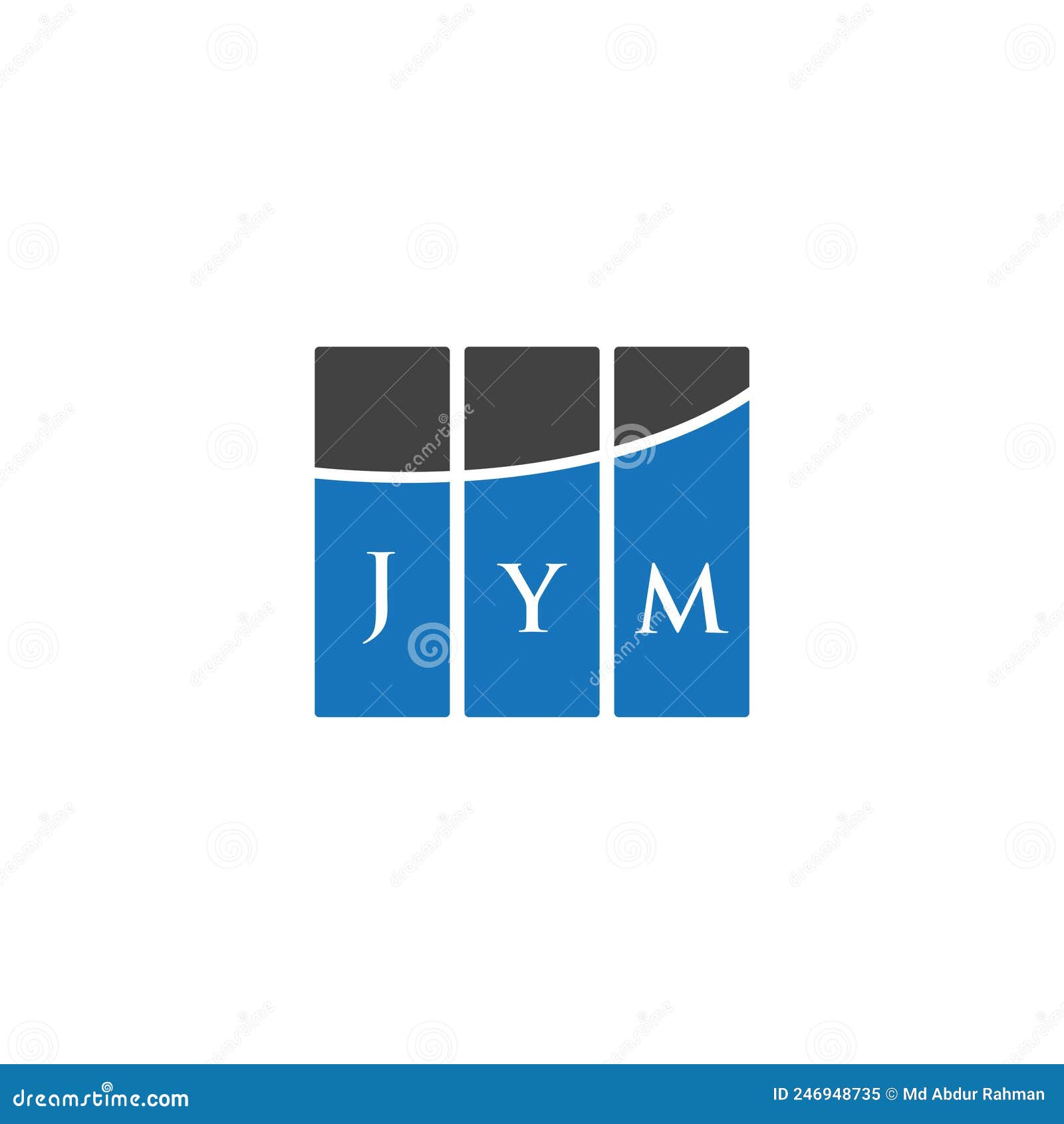JYM Letter Logo Design on WHITE Background. JYM Creative Initials ...