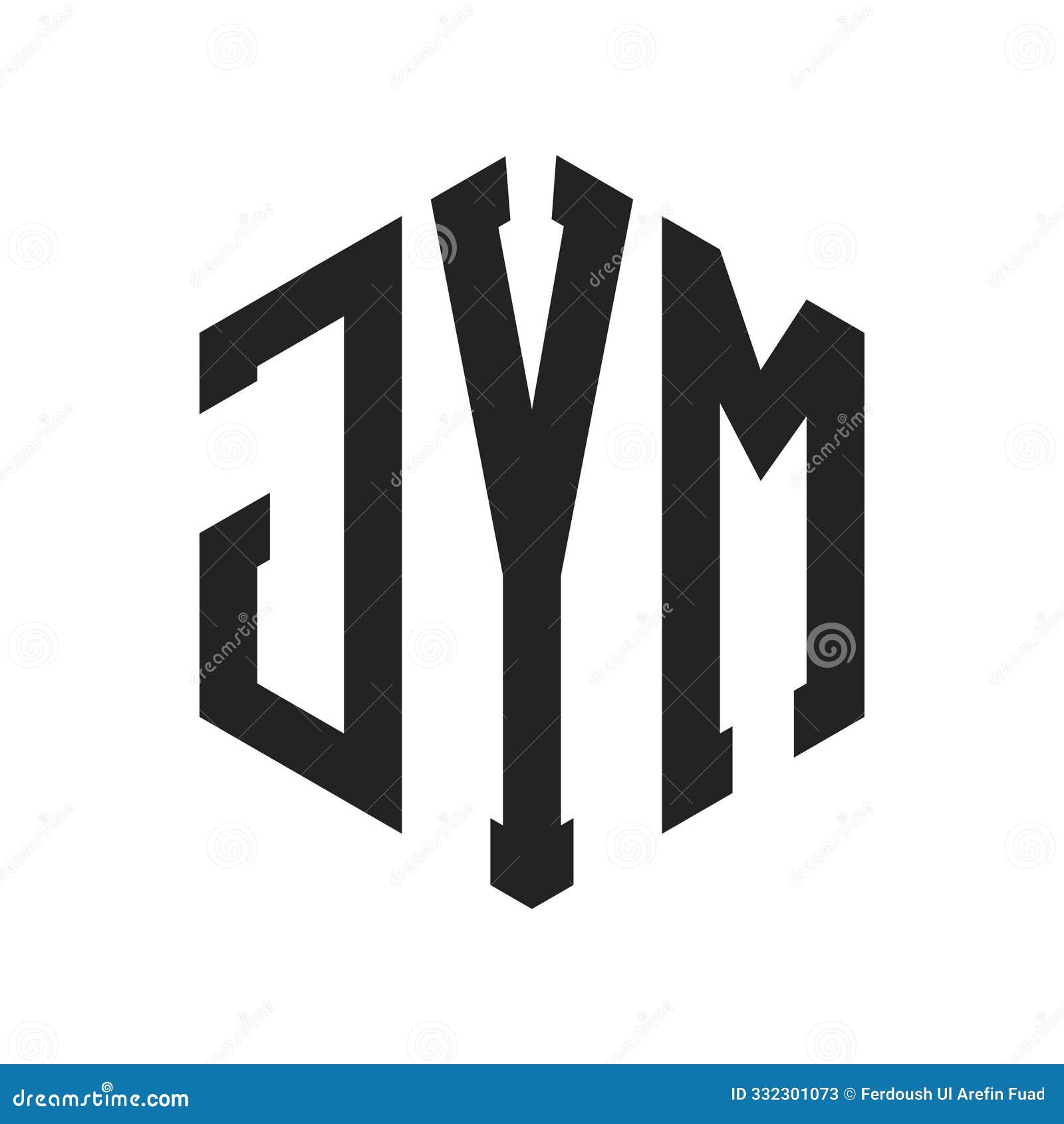JYM Logo Design. Initial Letter JYM Monogram Logo Using Hexagon Shape ...