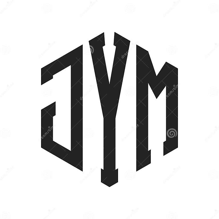 JYM Logo Design. Initial Letter JYM Monogram Logo Using Hexagon Shape Stock Illustration ...