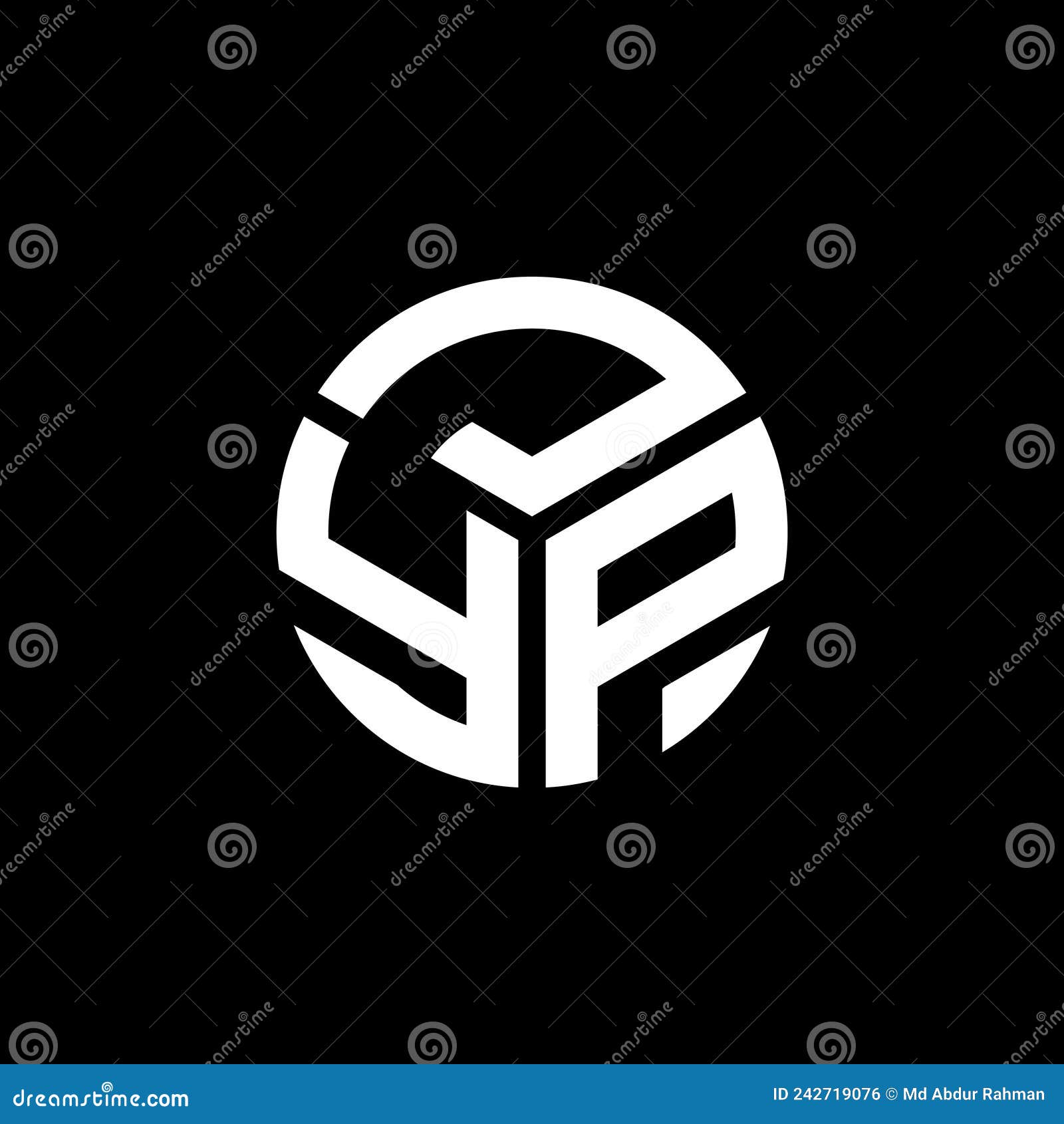 JYP Letter Logo Design on Black Background. JYP Creative Initials ...