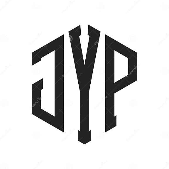 JYP Logo Design. Initial Letter JYP Monogram Logo Using Hexagon Shape ...