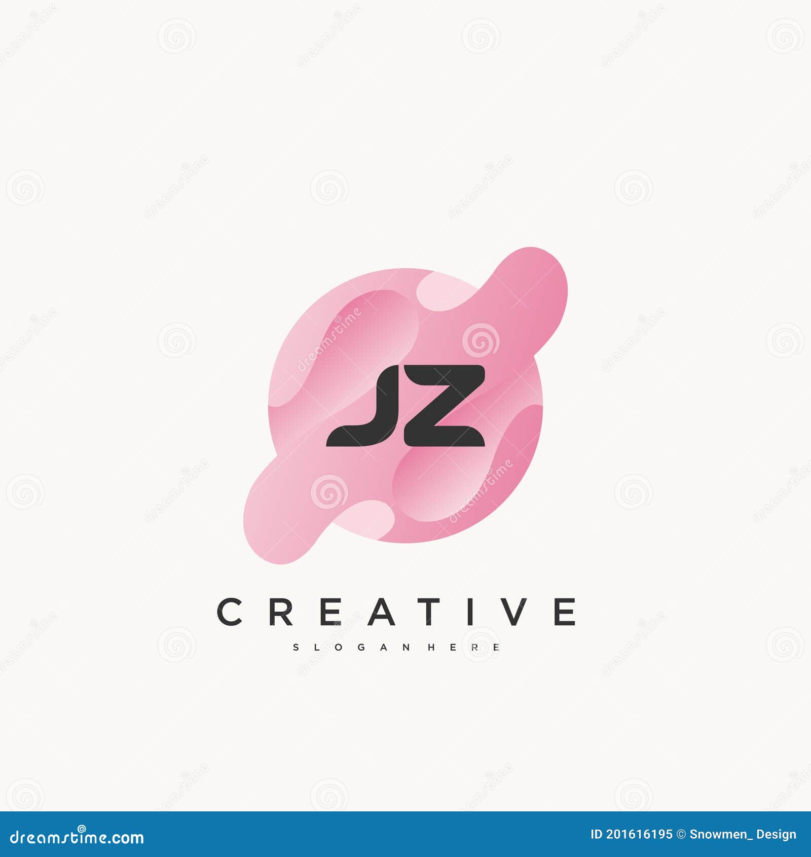 JZ Initial Letter Colorful Logo Icon Design Template Elements Vector ...
