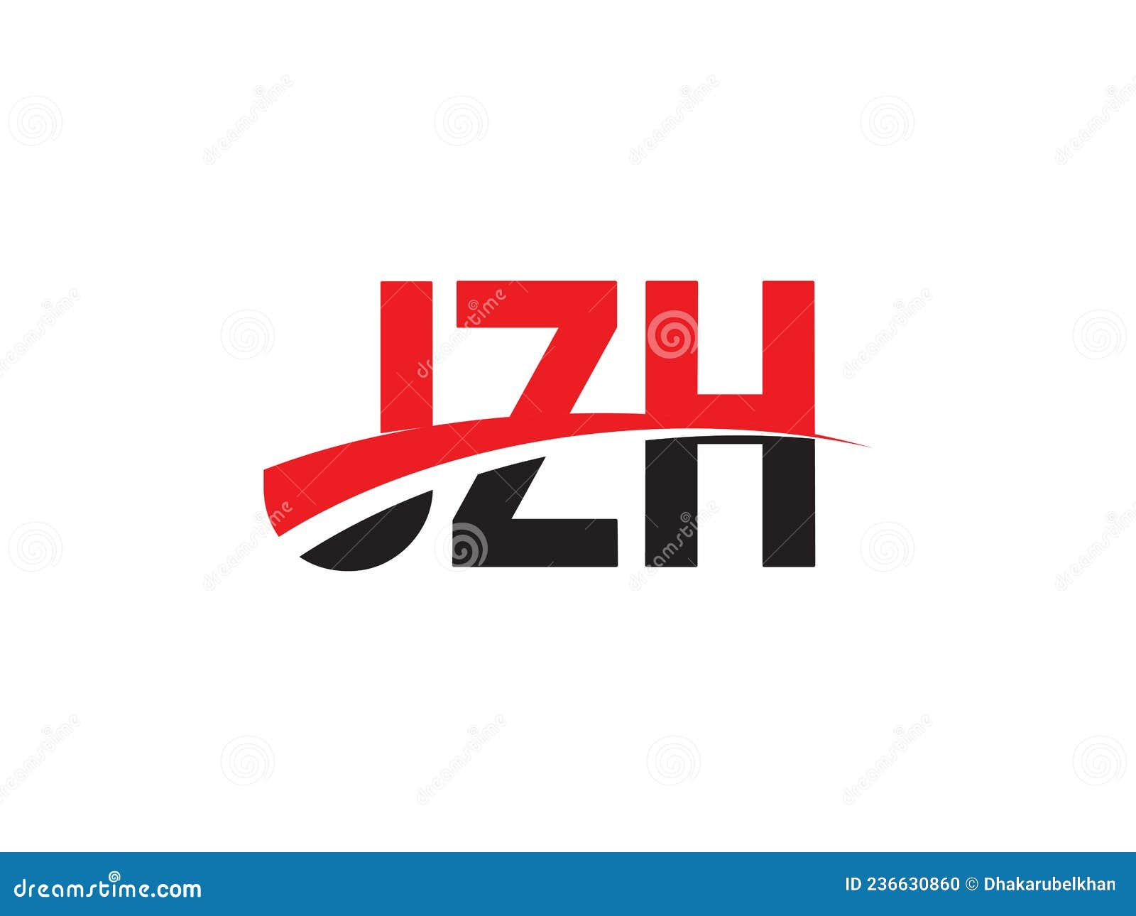 JZH Letter Initial Logo Design Vector Illustration Stock Vector ...