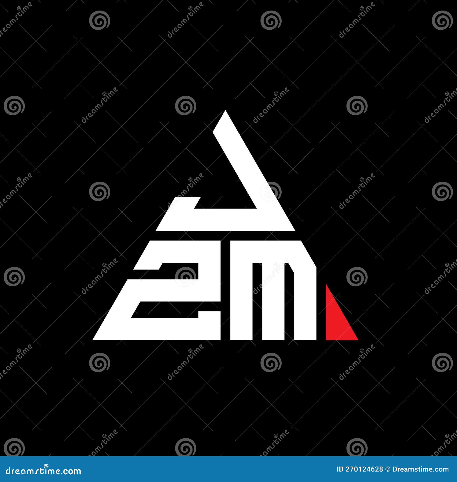 JZM Triangle Letter Logo Design with Triangle Shape. JZM Triangle Logo ...