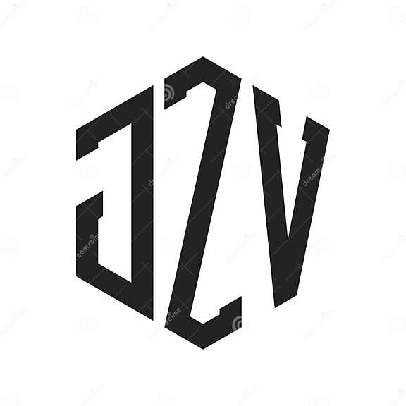JZV Logo Design. Initial Letter JZV Monogram Logo Using Hexagon Shape ...