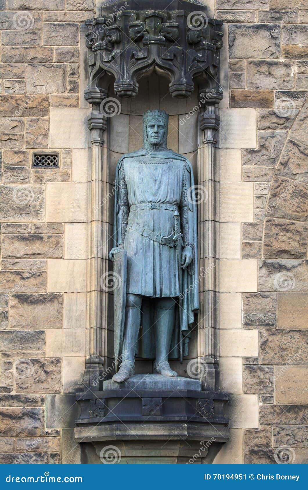 König Robert Bruce Statue an Edinburgh-Schloss Stockbild - Bild von ...