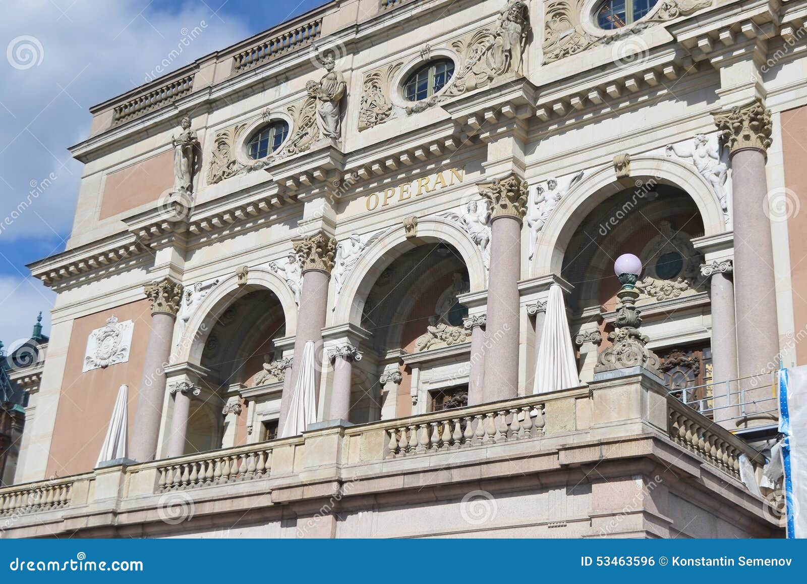 Königliche Oper in Stockholm Stockfoto - Bild von theater, szene: 53463596