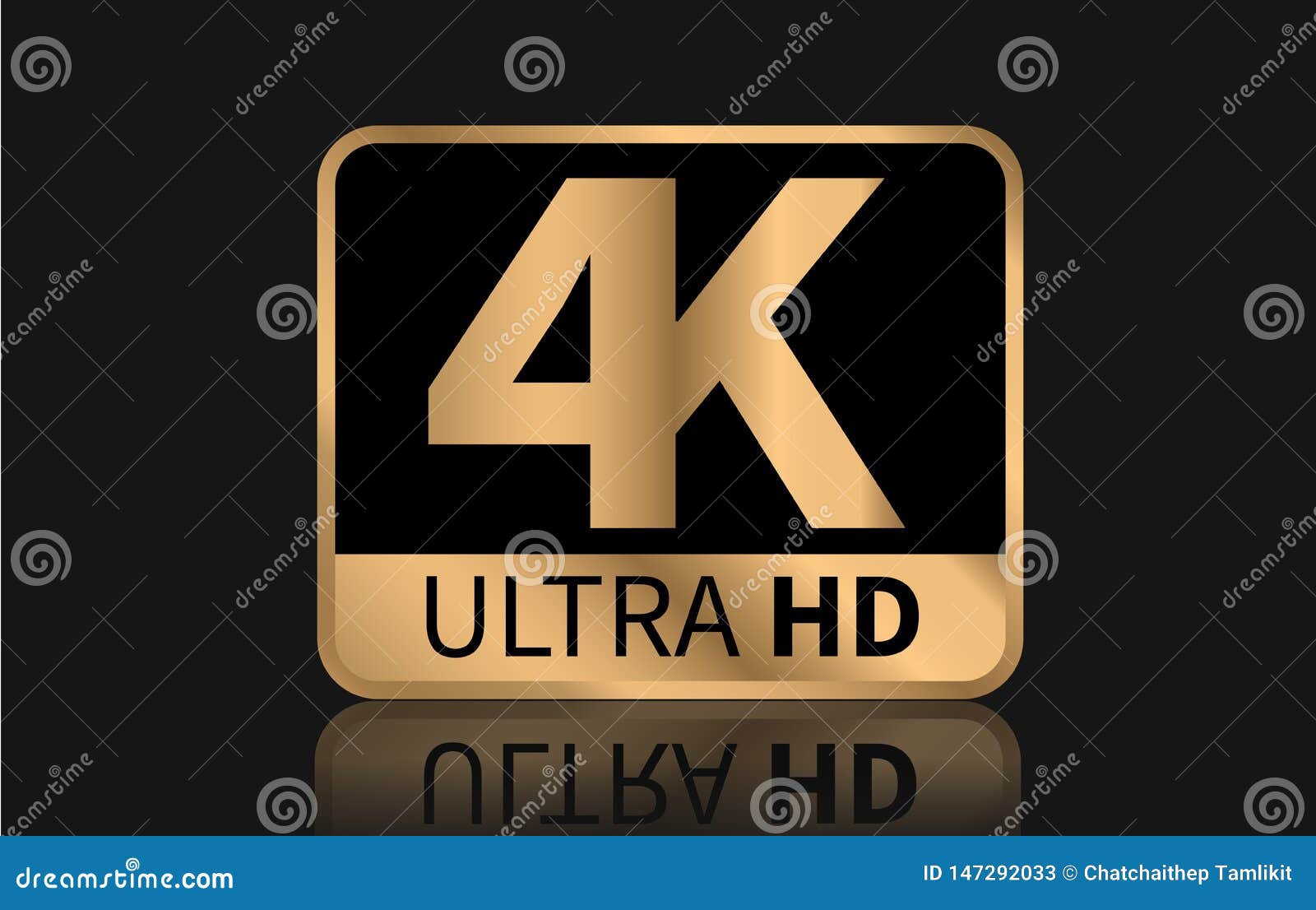 4K Ultra HD Sign. Vector Illustration Stock Vector - Illustration of ...