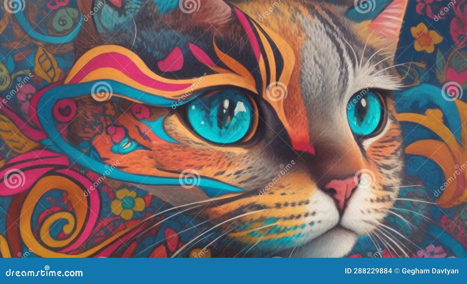 Abstract Animal Face on Abstrack Background Stock Illustration ...