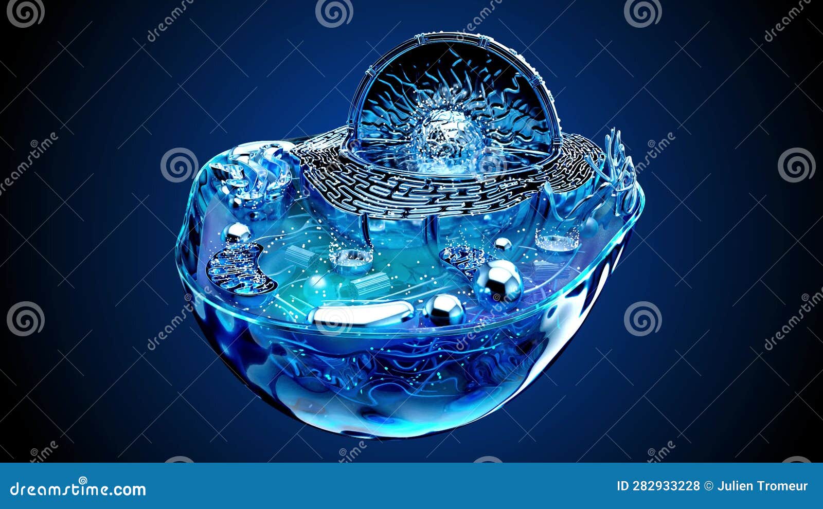 Abstract Animation of the Biological Cell Stock Footage - Video of ...