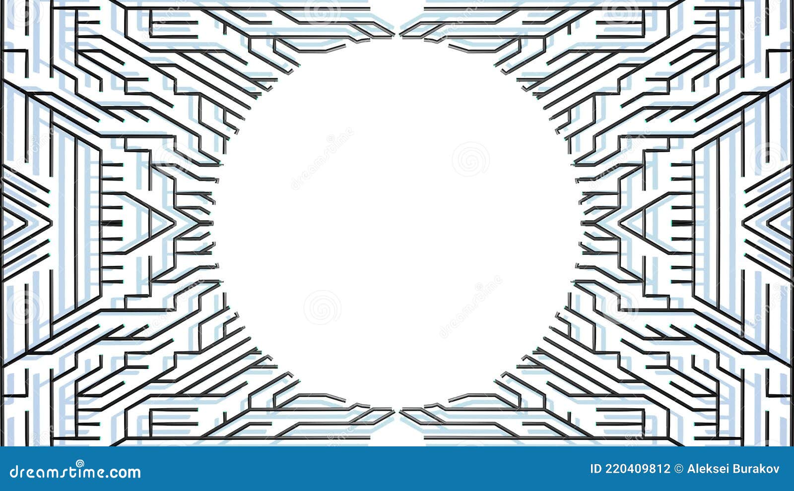 4k Abstract Black Wireframe on White Bg Branches of Calculations. Ai ...