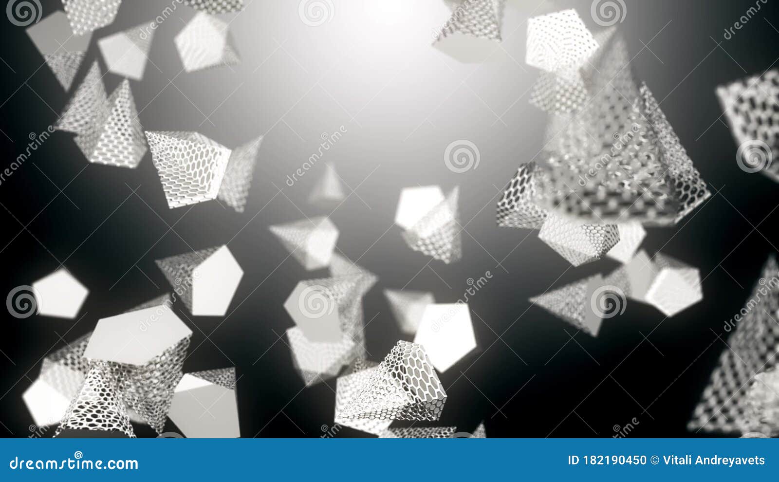 4K Abstract Falling Objects. Beautiful Motion Graphics Background ...