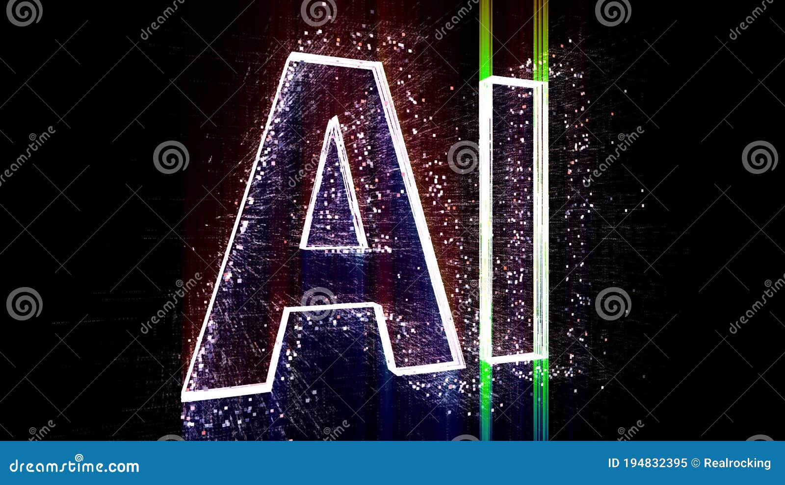 4k AI Word Artificial Intelligence Cloud,design Animation,binary Computer Code. Stock Video ...