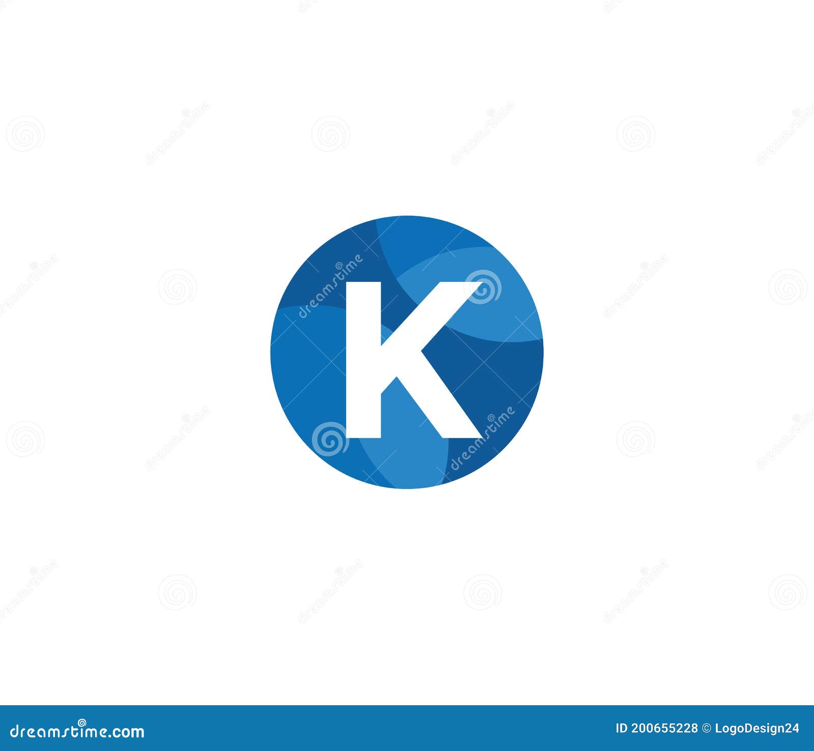 K Alphabet Circle Logo Design Concept Stock Vector - Illustration of ...