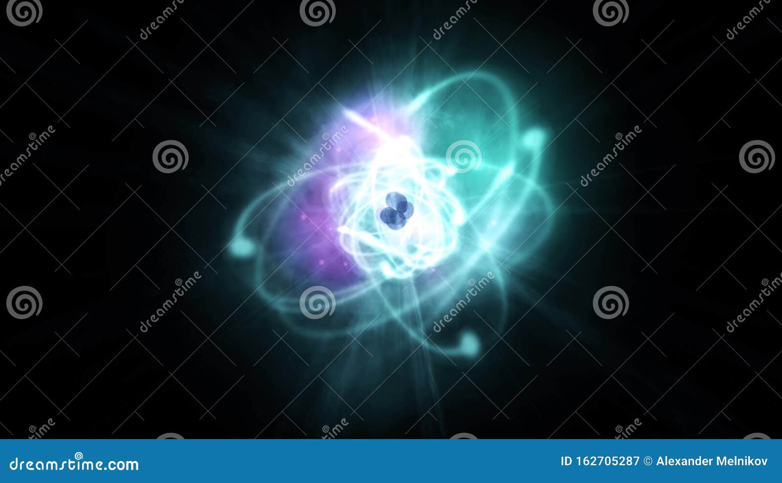 4k Animated Abstraction Atom Molecule Stock Video - Video of glowing ...