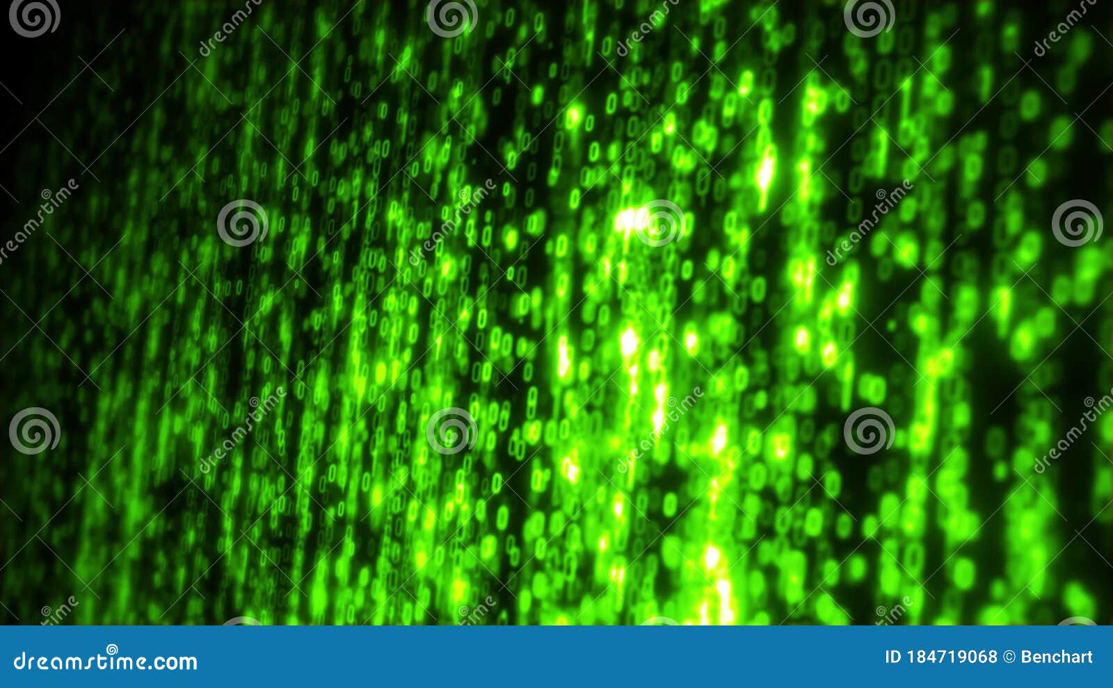 Computer Binary Code Data Falling Loop Stock Footage Video Of