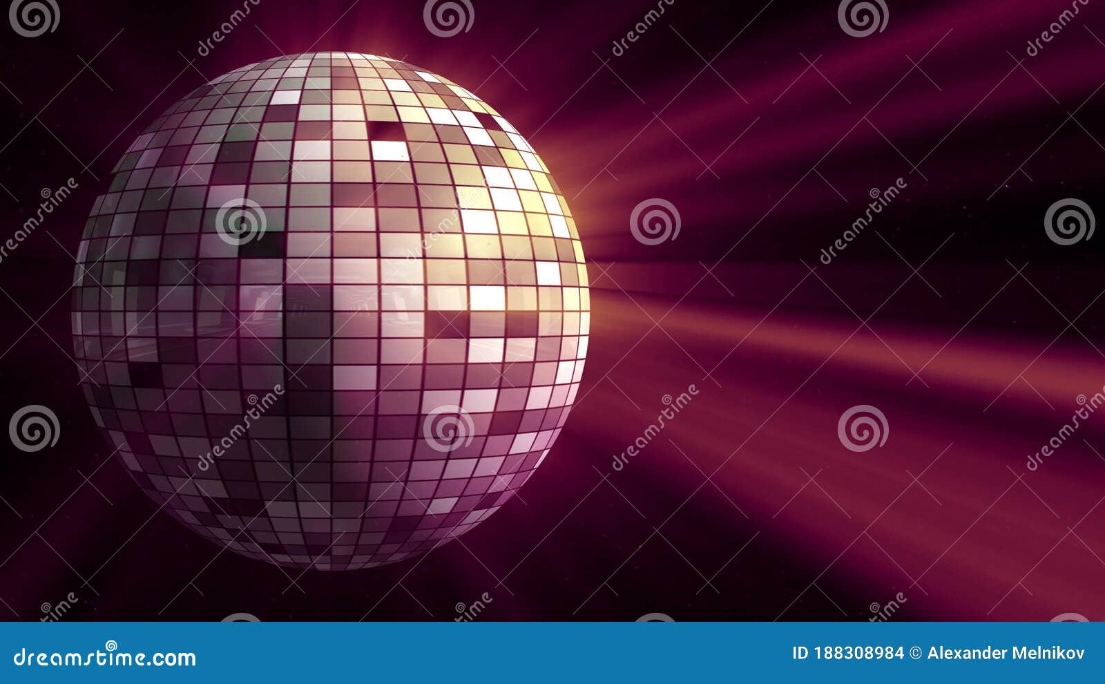 4k Animation of a Mirror Ball in a Disco Stock Footage - Video of ...