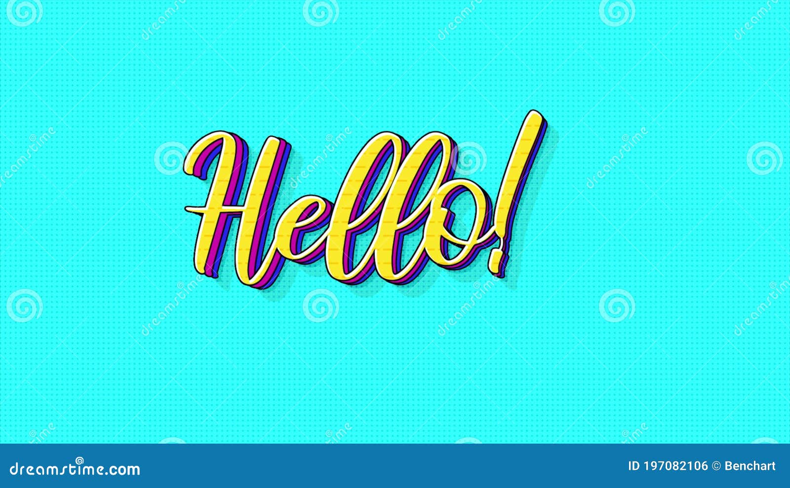Hello Message with Pop Art Style Effect Stock Footage - Video of ...