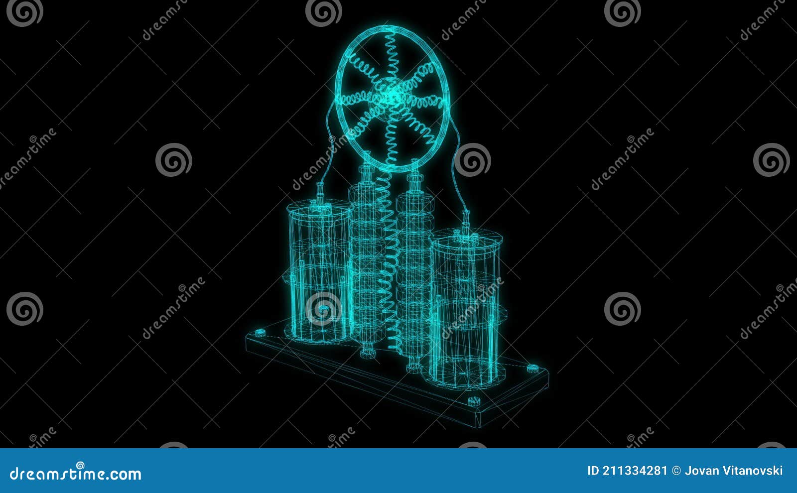 4k Animation of Old Wire Frame Electrostatic Machine Stock Video ...