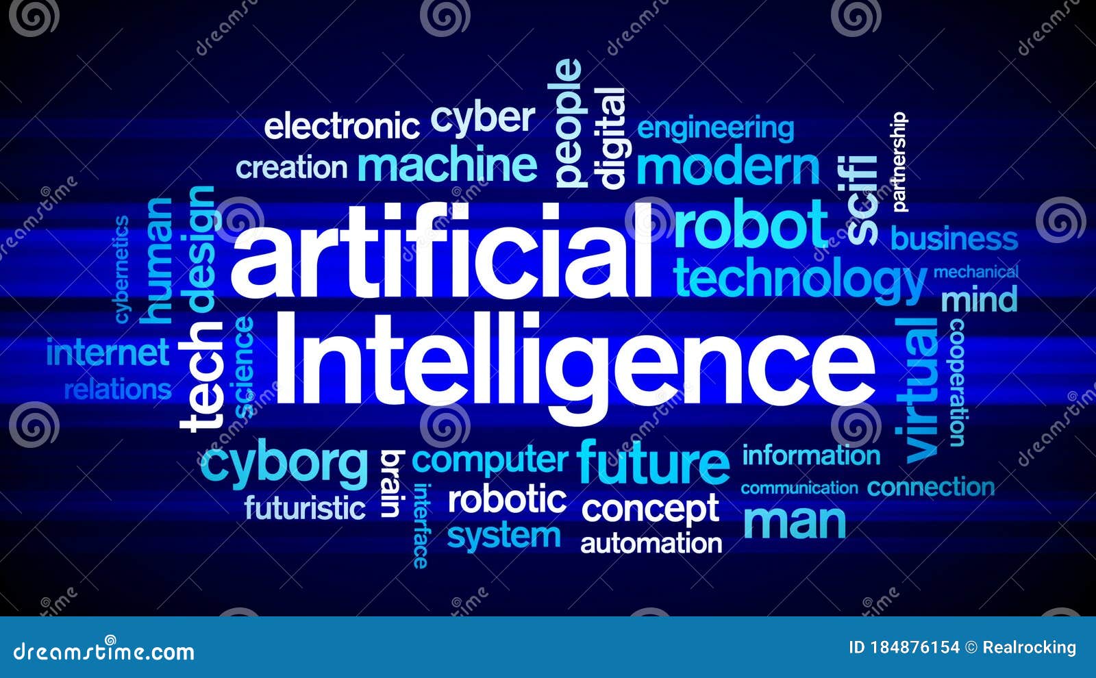 4k Artificial Intelligence Animated Tag AI Word Cloud,Text Design ...