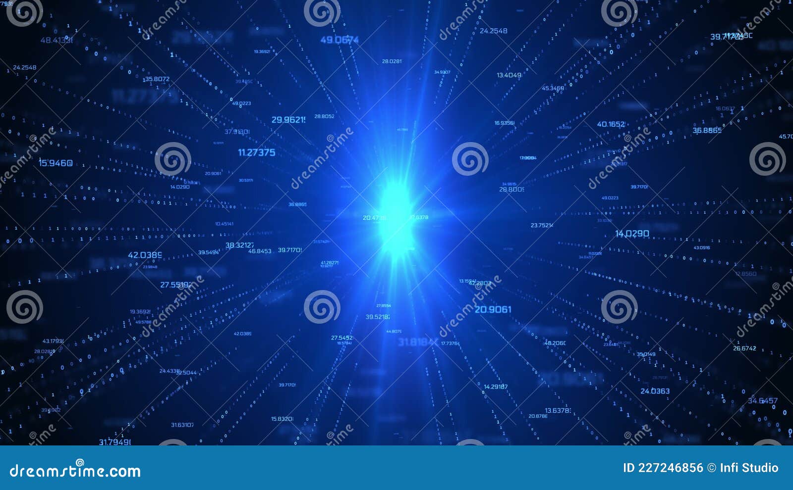 4K Artificial Intelligence Computer Technology Digital Cyberspace with ...