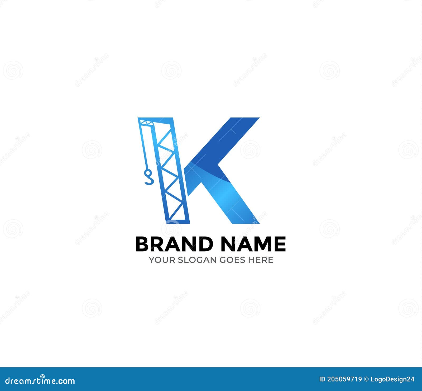 K Construction Logo Design Concept Stock Vector - Illustration of ...