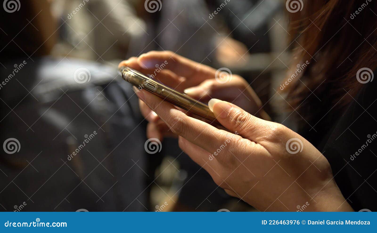 4K Crowd of Tourists Using Smartphone in a Queue for Ride Bus, Victoria ...